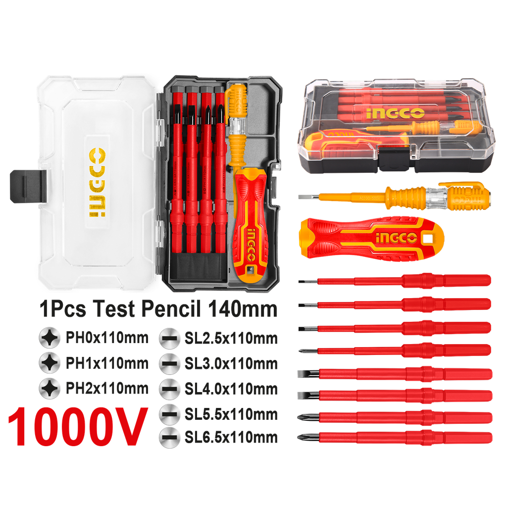HKISD1008 10 Pcs INTERCHANGEABLE INSULATED SCEWDRIVER SET | TOOLMANIA ...
